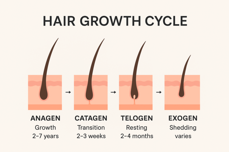 Hair Growth Cycle Explained: 4 Stages, Timeline & Diagram